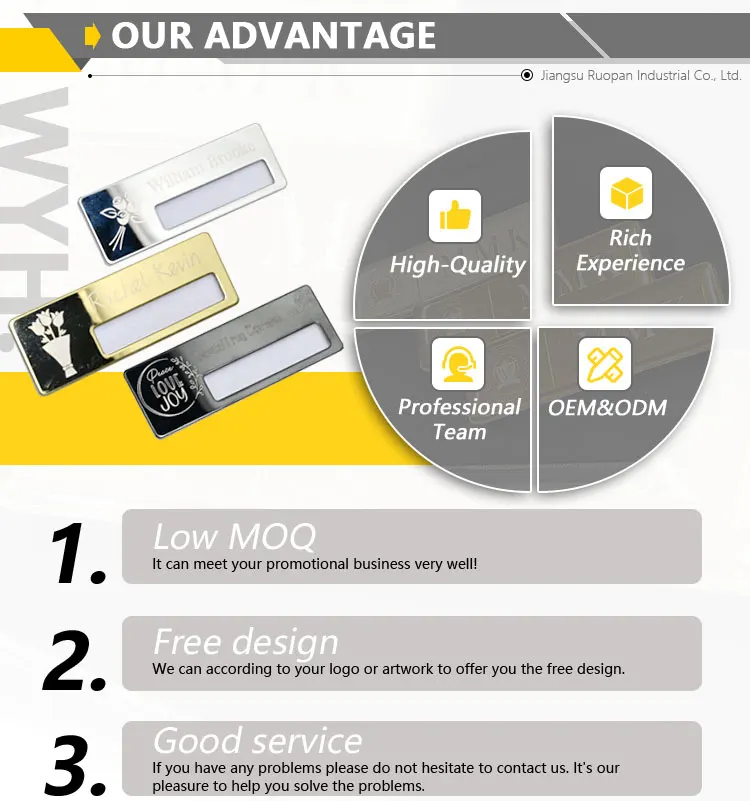 Custom Stainless Steel Name Badges - Perfect for Employees