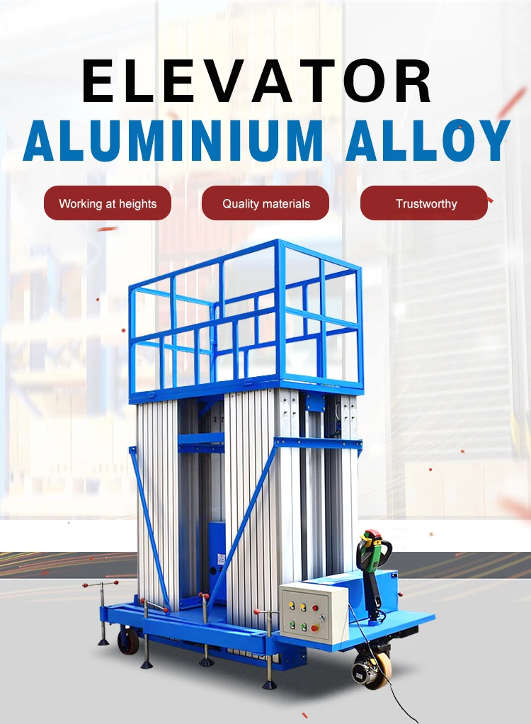 Manual Mobile Vertical Double Mast Aluminum Alloy Portable One Man ...