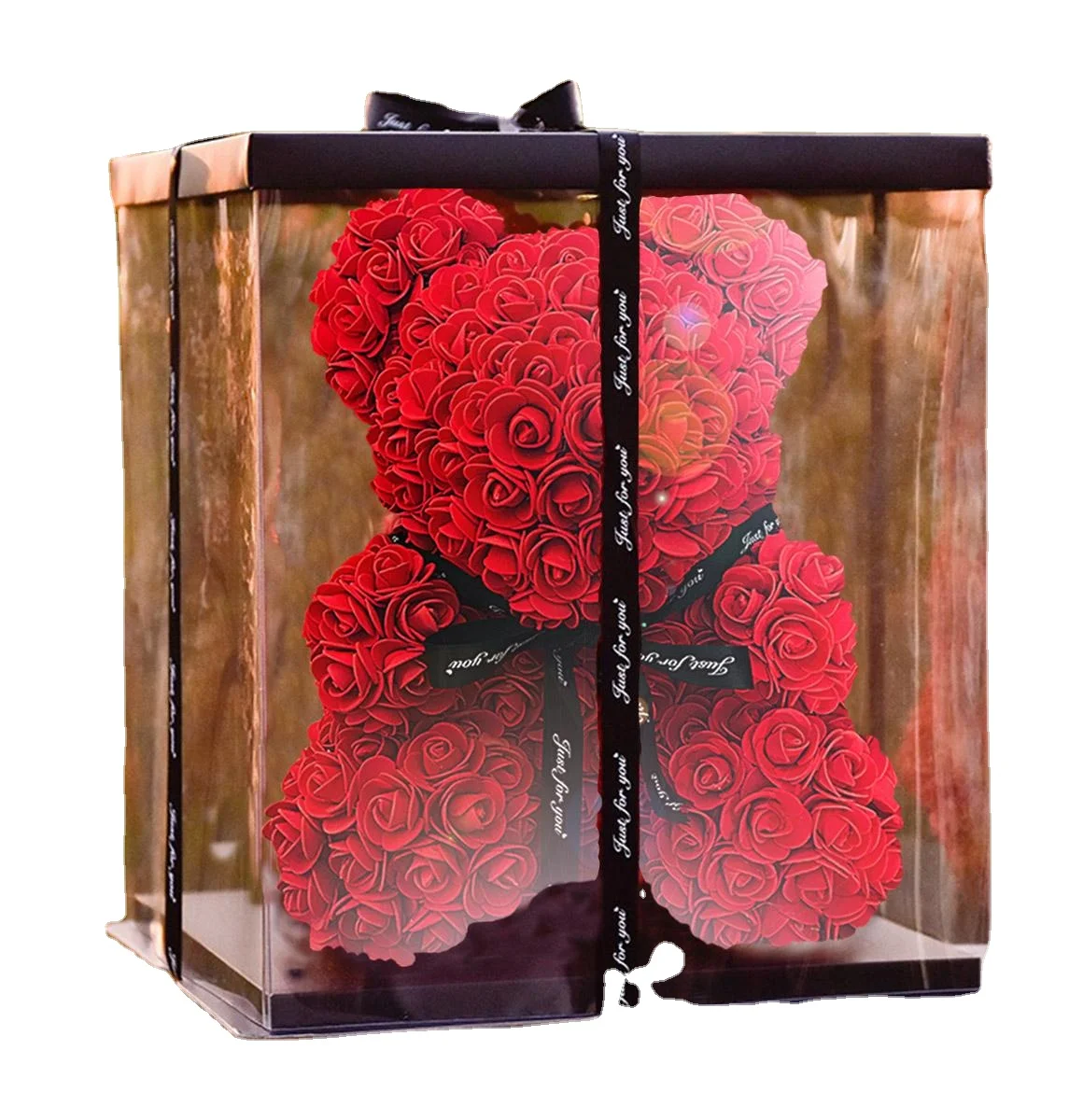 Hflora Rose Flowers Teddy 70cm - Perfect Valentine Gift