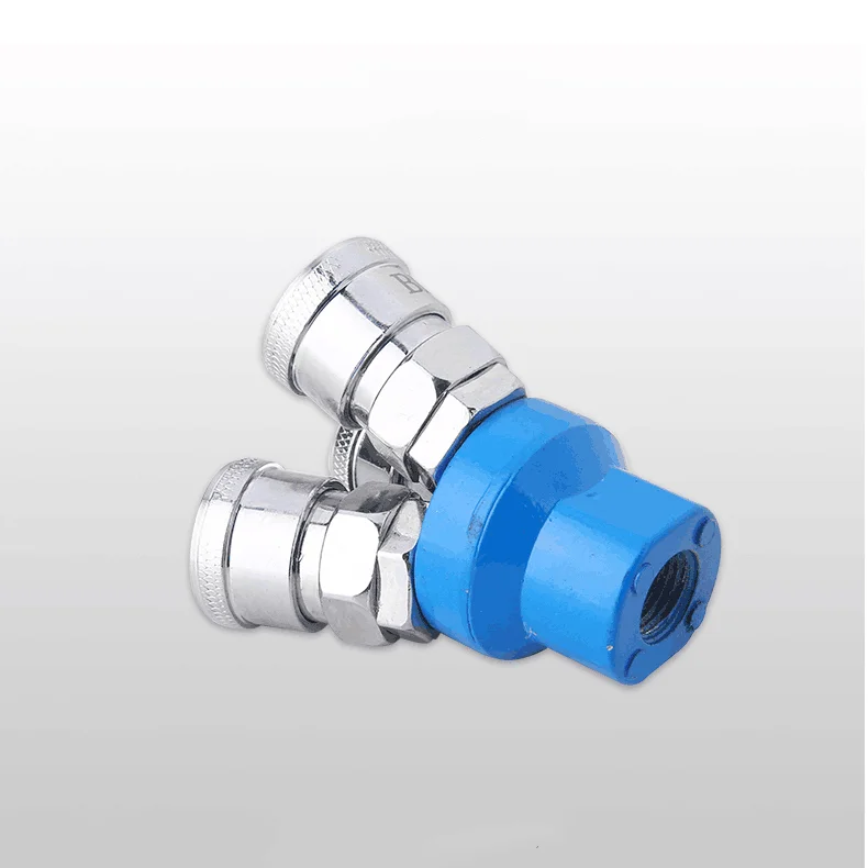 1/4" Round Two-Way Pneumatic Connector - SMY Air Pump Fitting