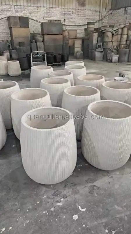 2024 Customized Large Clay Flower Pots - Hand Carved Planter