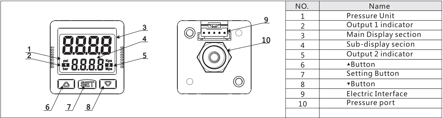 High Precision Digital Pressure Switch Dps Series Pressure Switch ...