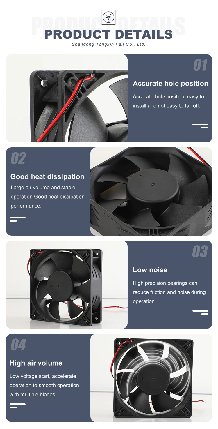 High Quality 12v 24v 48v Cooling Dc Axial Fans High Temperature ...