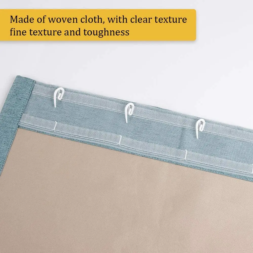 Clear Wave Fold Curtain Tape with Plastic Curtain Hooks for Easy Home ...