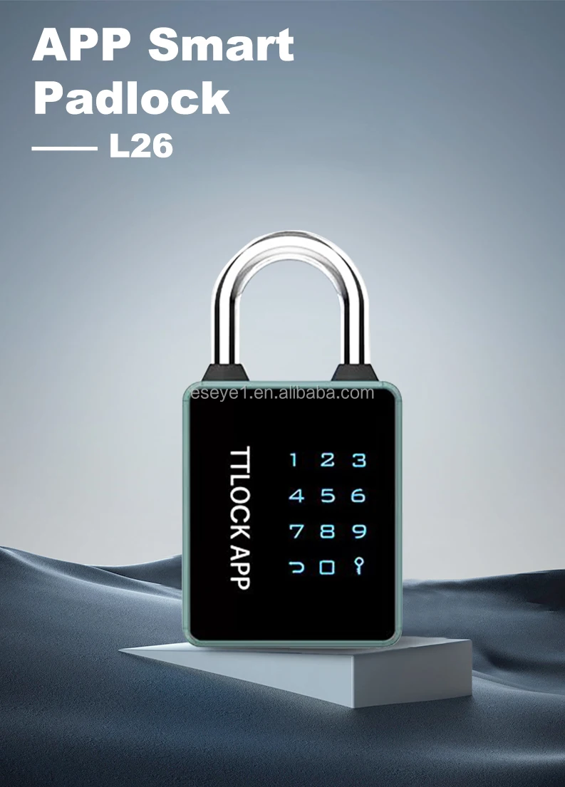For Eseye Outdoor IP65 Waterproof Smart Digital Padlock Hot Selling Keyless Fingerprint TTLock ...