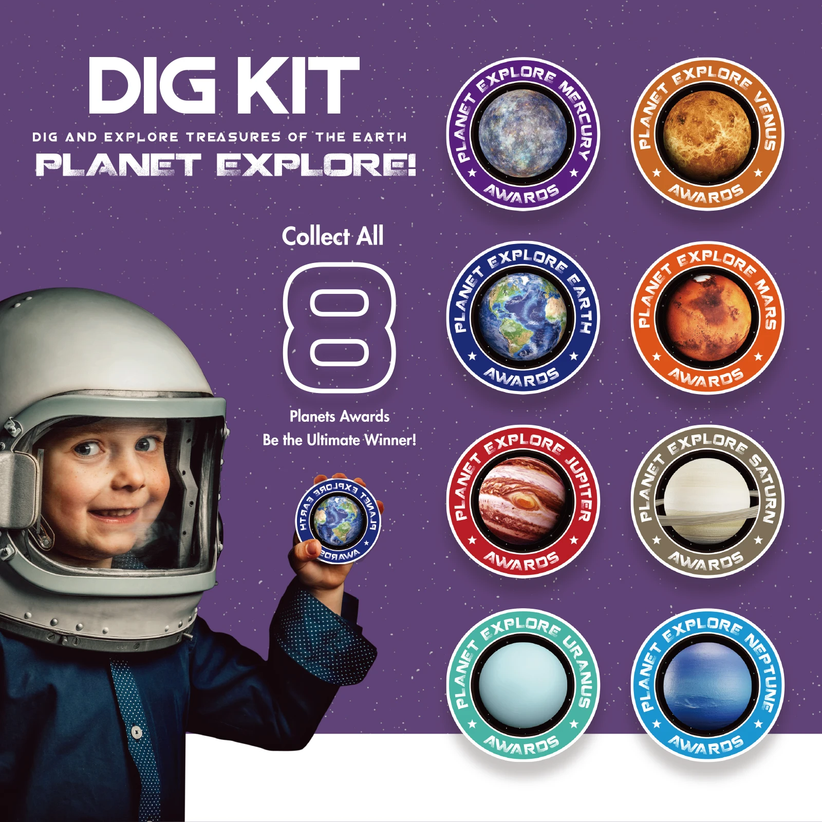 Digging Up Fossils Toy Set Archaeological Excavation Solar System ...