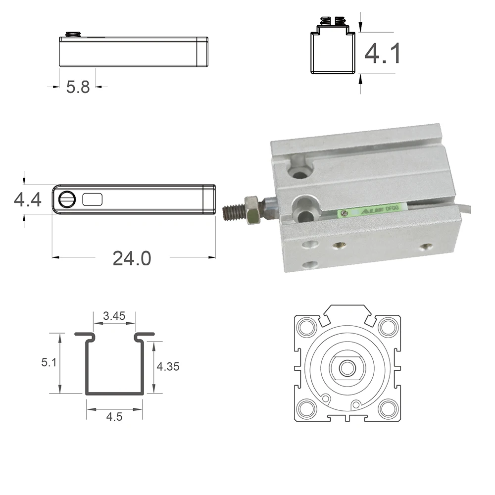 Alif Dfgg-02 Proximity Switch Sensor Cylinder Magnetic Sensor For ...