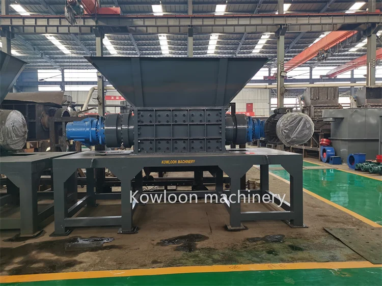 Municipal Solid Waste Twin Shaft Shredder Shredding Trash Can Efb ...