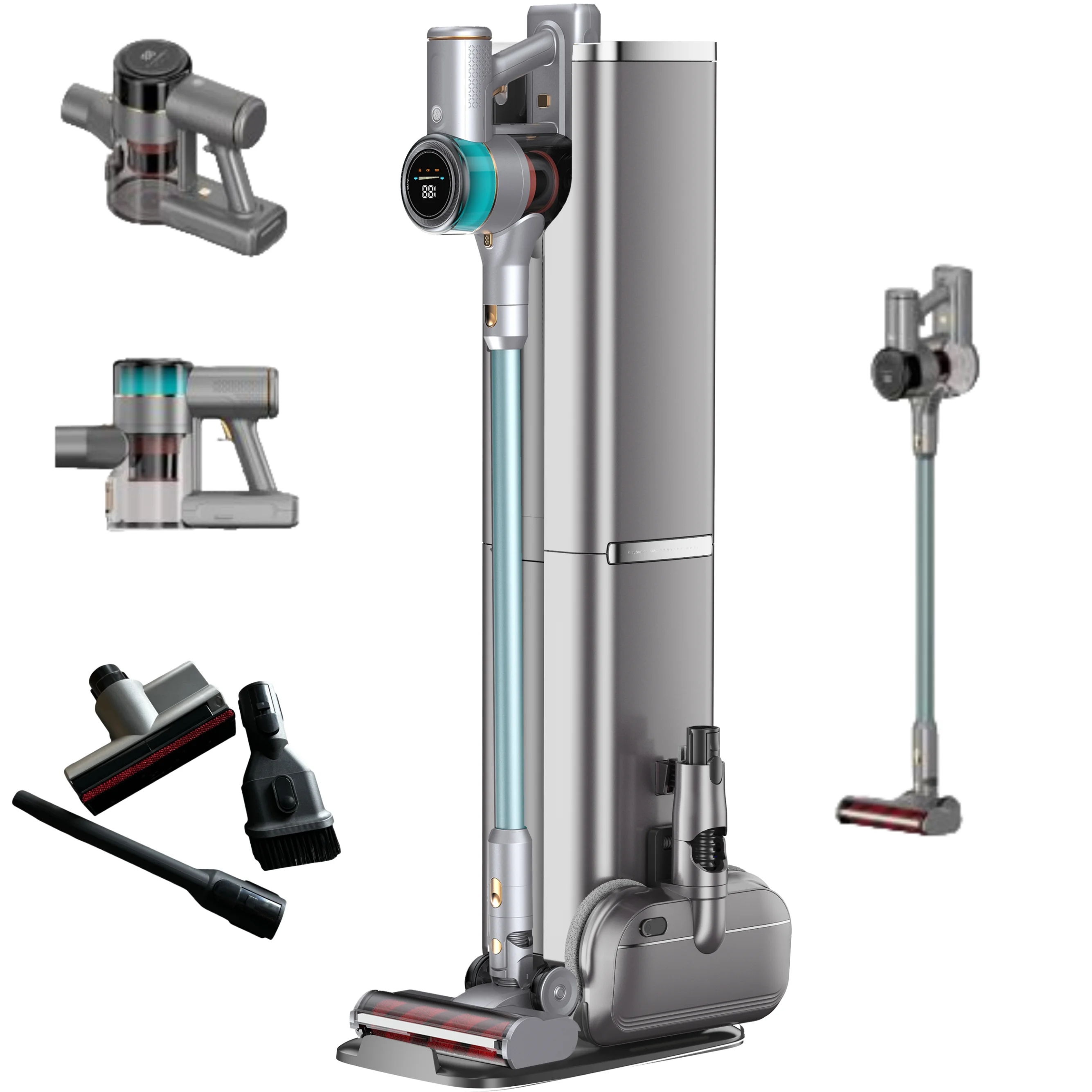 Multi-functional Electric Wireless Floor Wipe Stick Vacuum Cleaner ...