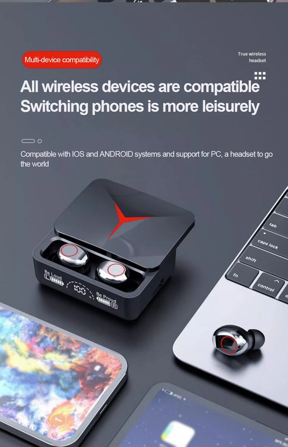2023 Top Quality Wireless Earbuds M90 Pro V5.3 True Stereo
