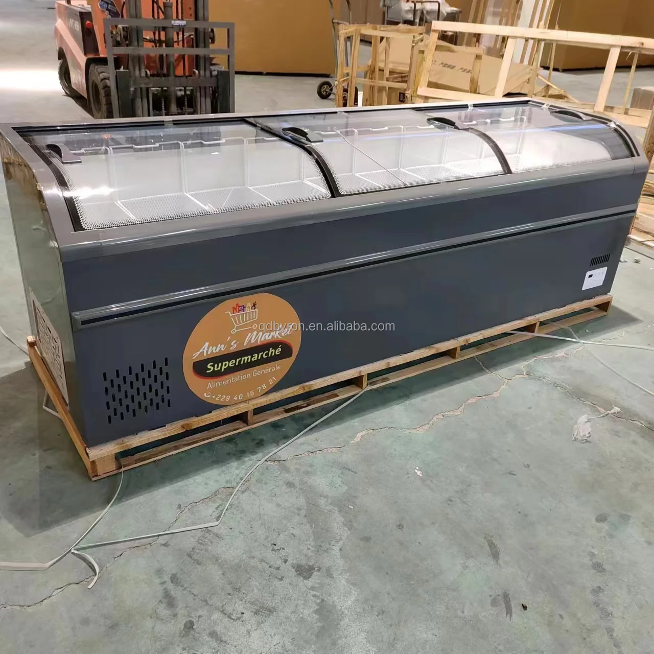 Supermarket Display Showcase Combined Chest Freezer Sliding Glass Door ...