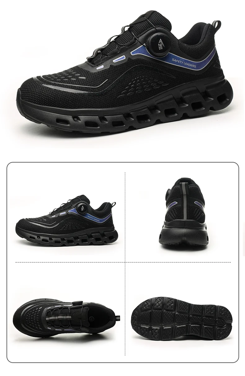 Orange Fast Lacing System Safety Shoes - Durable & Comfortable