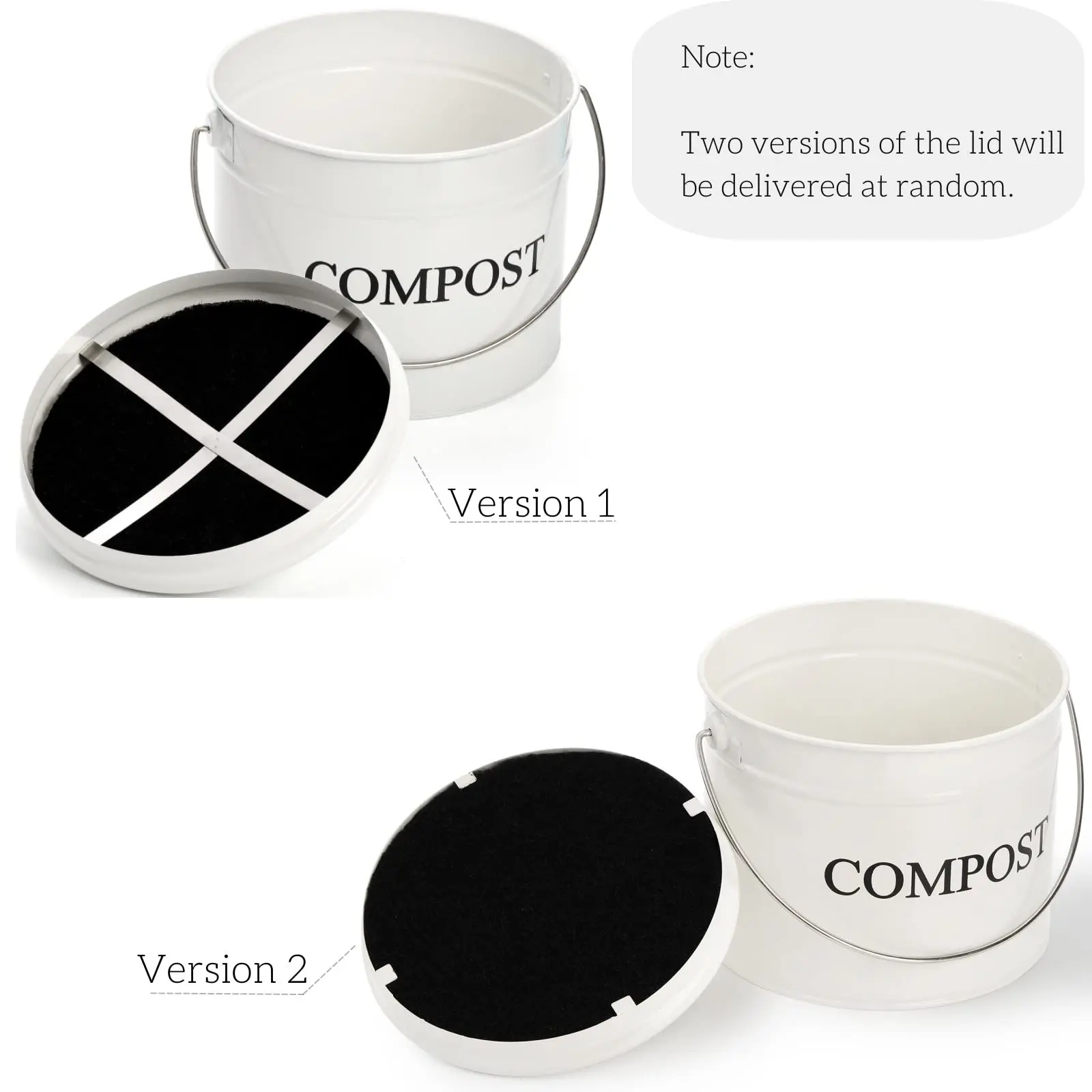 Kitchen Countertop 1 Gallon Composter Pail, Food Waste Composting ...