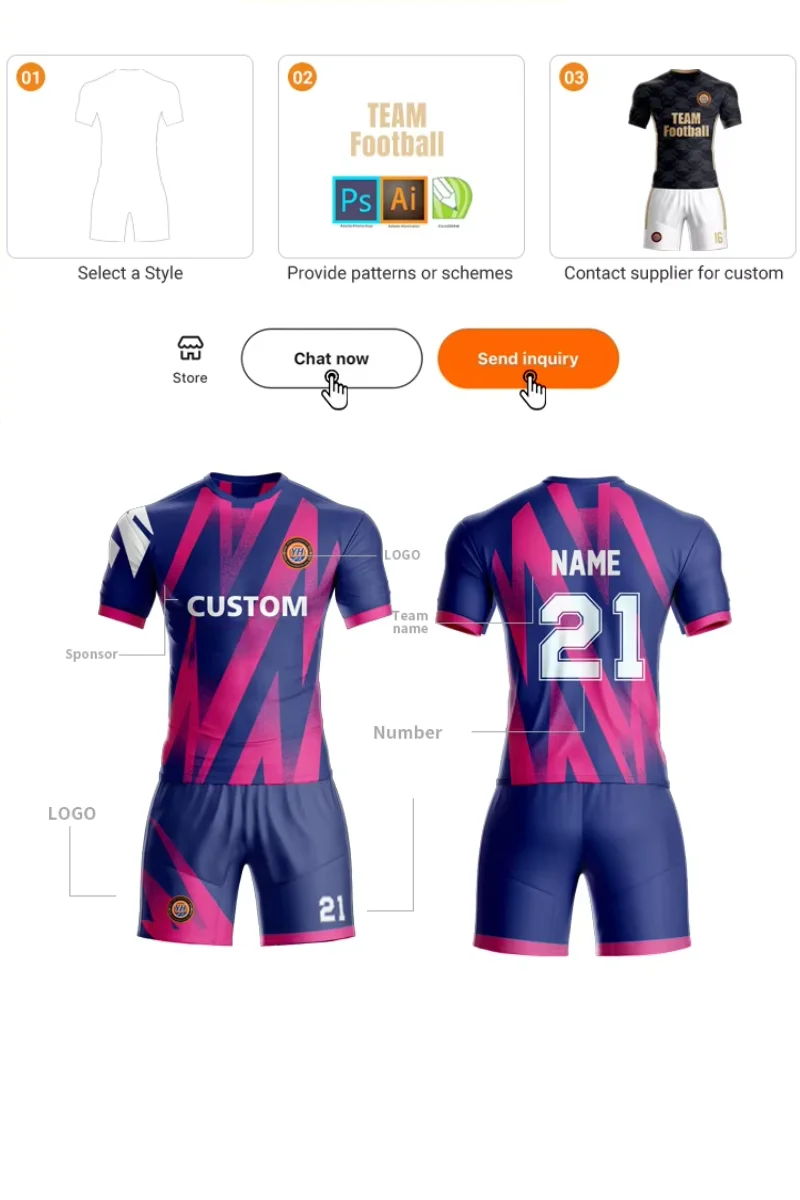 Wholesale Sublimation Soccer Uniforms Reversible Soccer Jersey and Pant ...