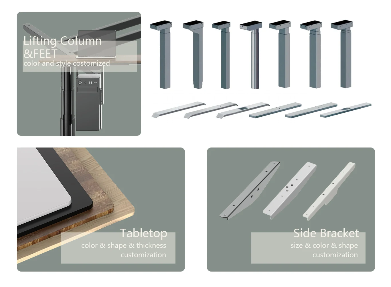 Oem Ergonomic Standing Height Adjustable Desks Controller For Office ...