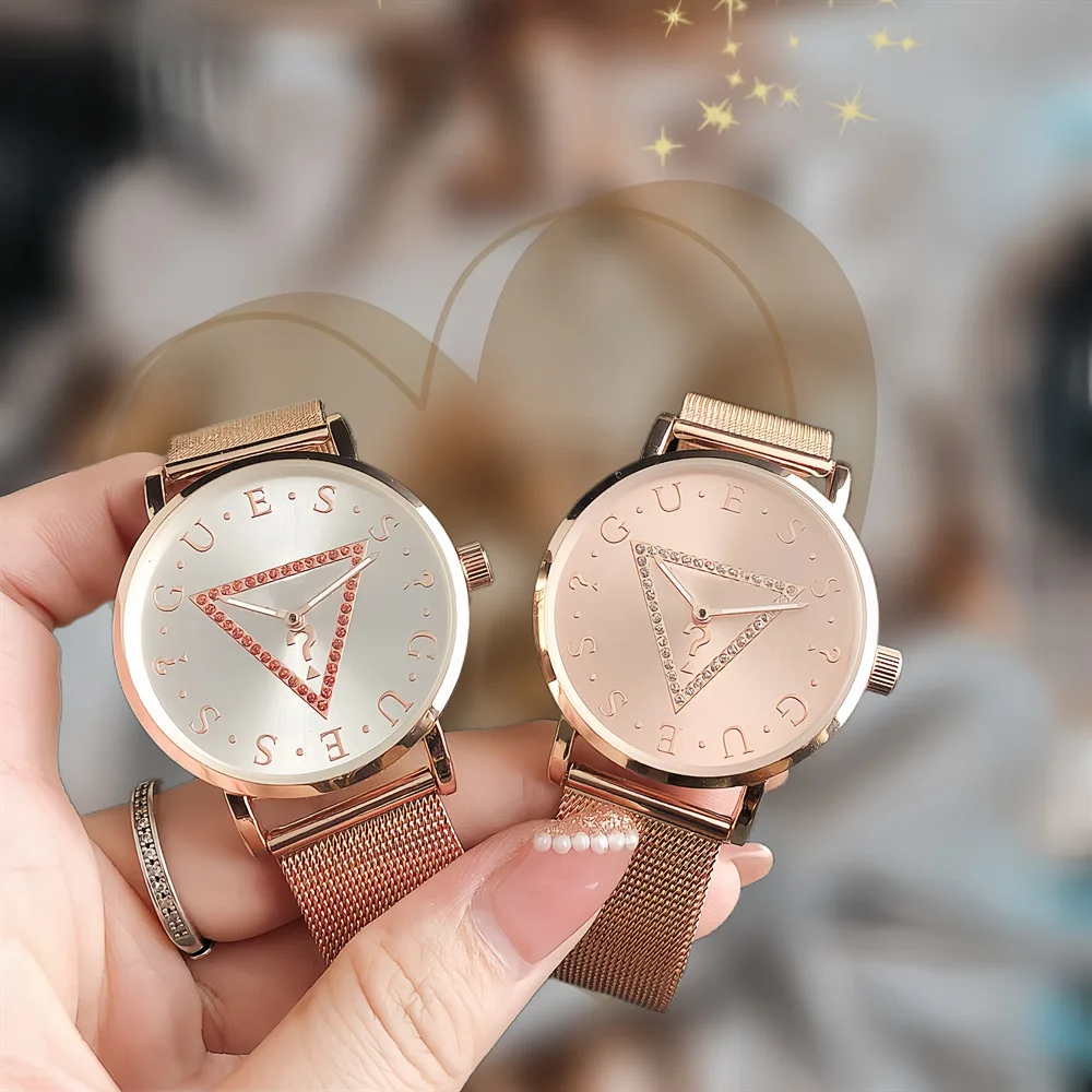Brand Triangle Inverted Quartz Watch - Stylish & Durable