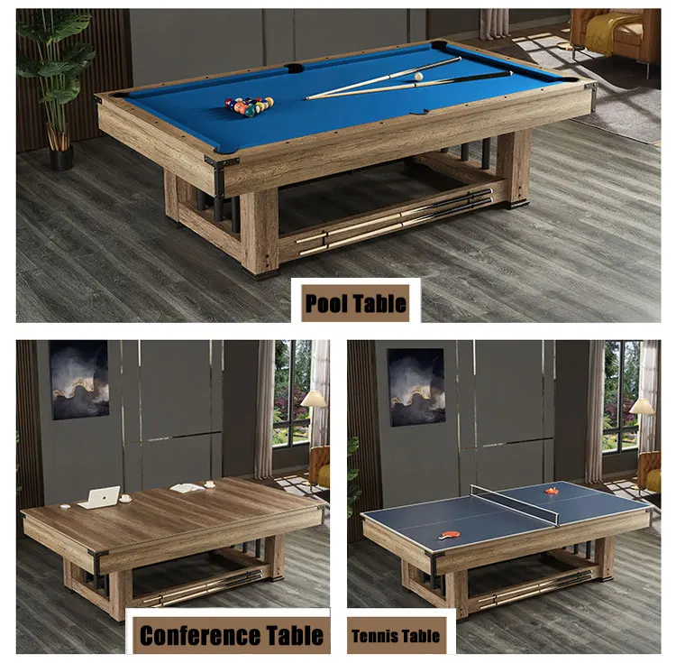 Modern Design 3 In 1 Multi-function Game Mdf Bed Billiard Dining Pool ...