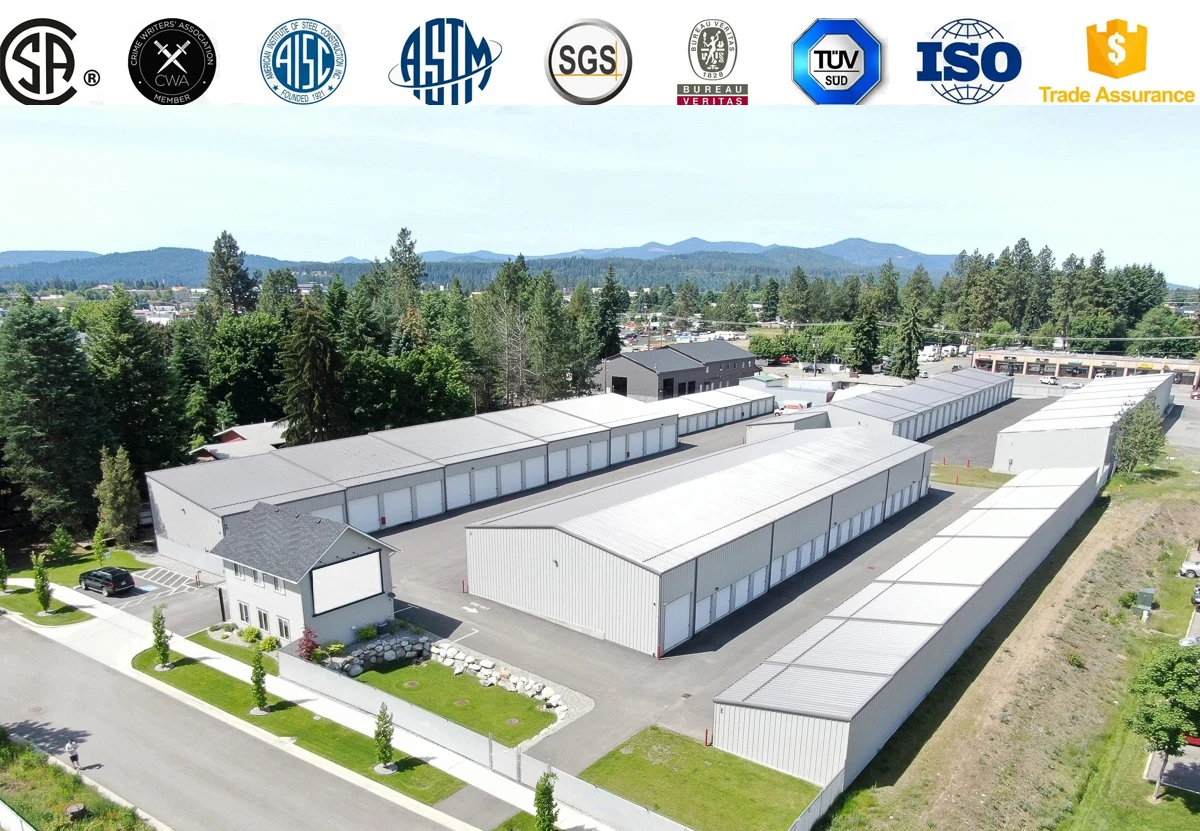 Prefabricated Construction Industrial Metal Materials Hangar Shed ...