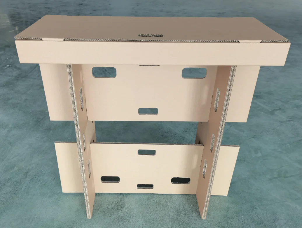 DIY Eco Paper Corrugated Table - Foldable Cardboard Furniture