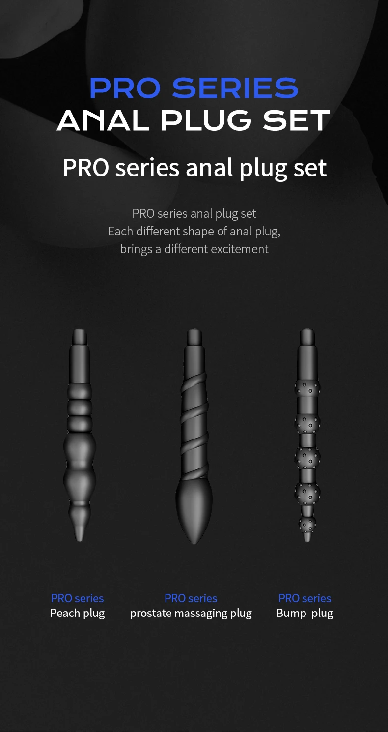 Manual Rosebud Vacuum Pump PRO Series 3 Plug Set for Masturbation