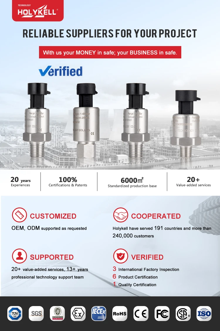 Holykell Pressure Transducer - Precision for HVAC