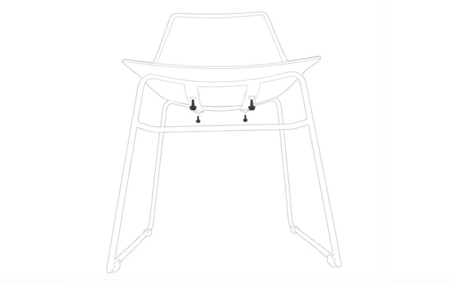 Modern Green PP Plastic Shell Dining Chairs With Metal Chromed Legs for ...