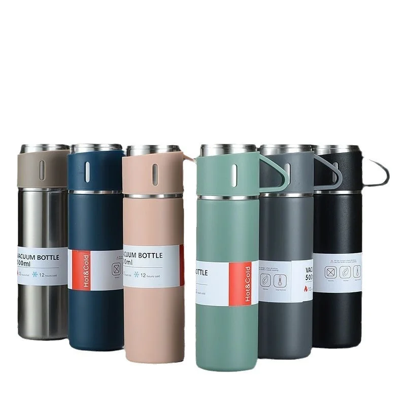 Portable 500ml Business Style Insulated Water Bottle 304 Stainless ...