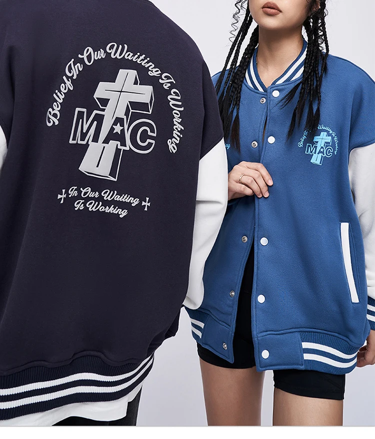 YALI Streetwear Varsity Jacket - Custom Puff Printed Hip Hop