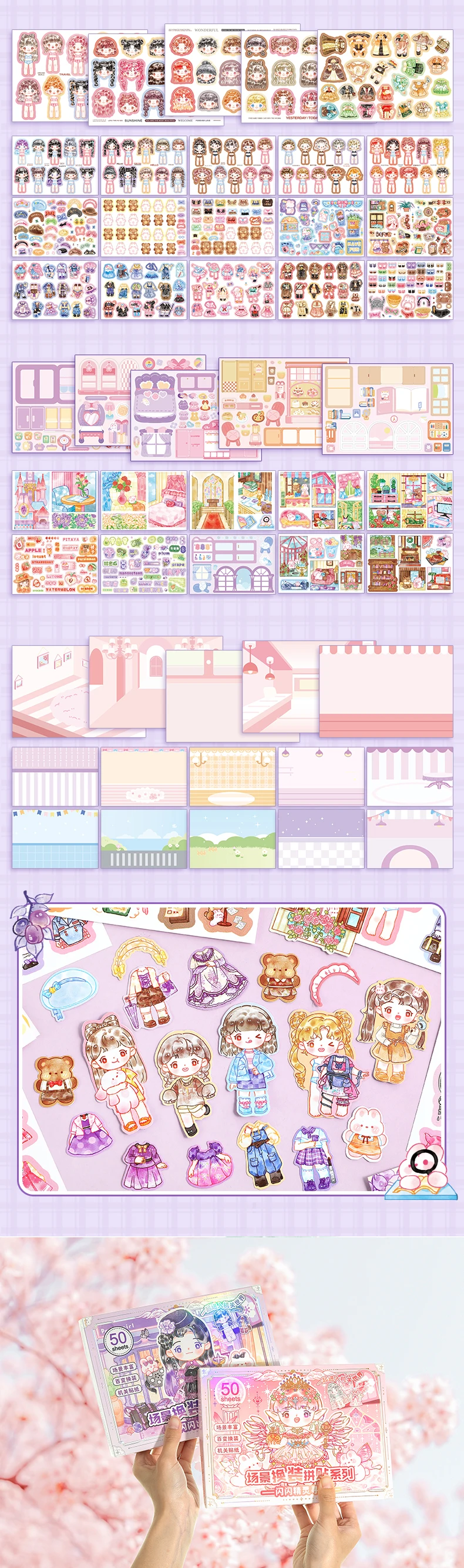 Simno Different Themes Collection Stickers Assortment Set Sence ...