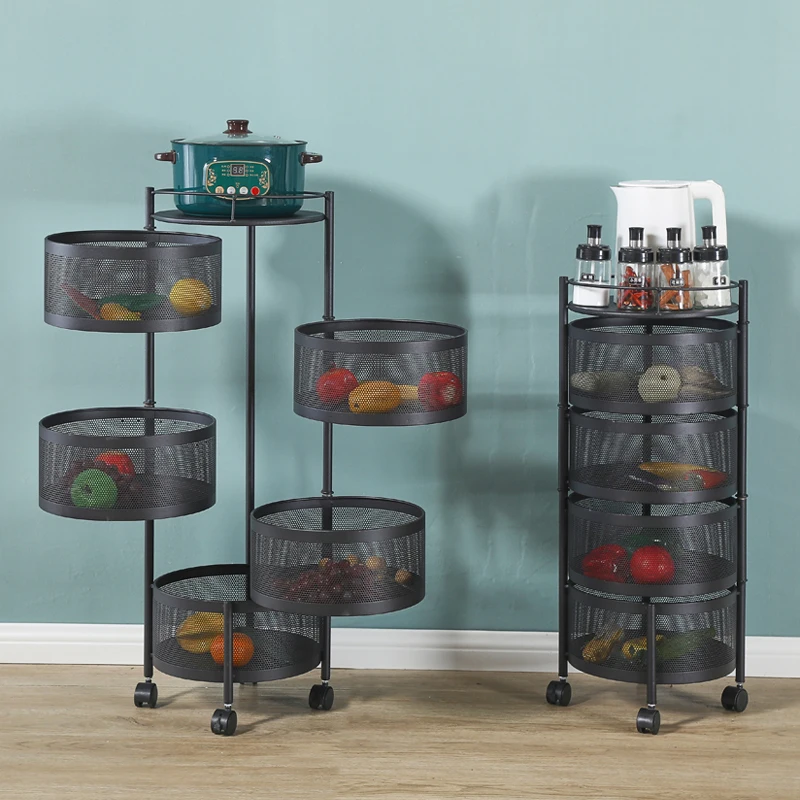 Kitchen Rotating Shelf 360 Degree Baskets - Multi-Functional Storage