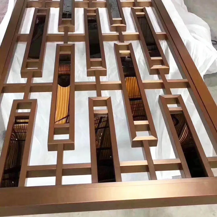 Elegant Oval Shape Stainless Steel Room Divider with Moru Glass