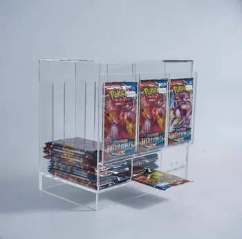 Uv Protection Custom Clear Acrylic 3 Slot Tcg Booster Pack Trading Card ...