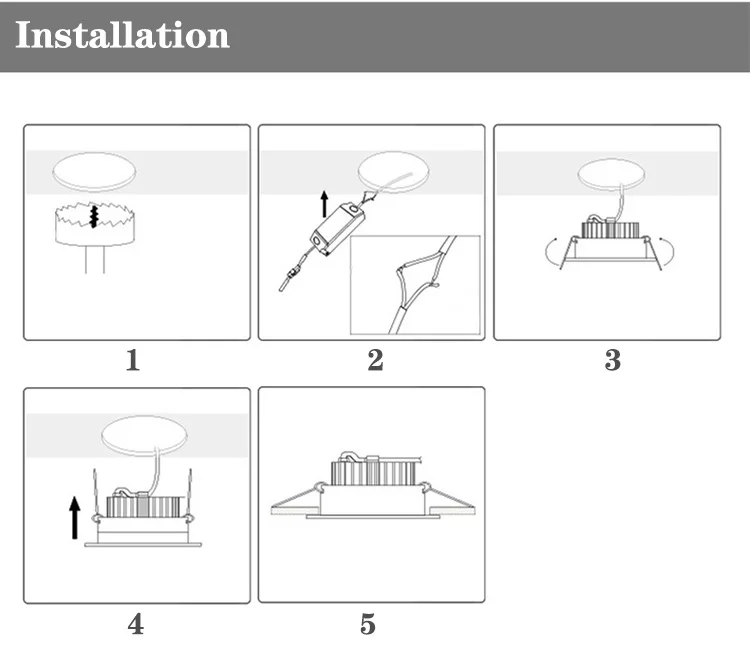 Dob White Deep Anti-ceiling Lightht 100lm Cri 80 Led Pc 75 Office ...