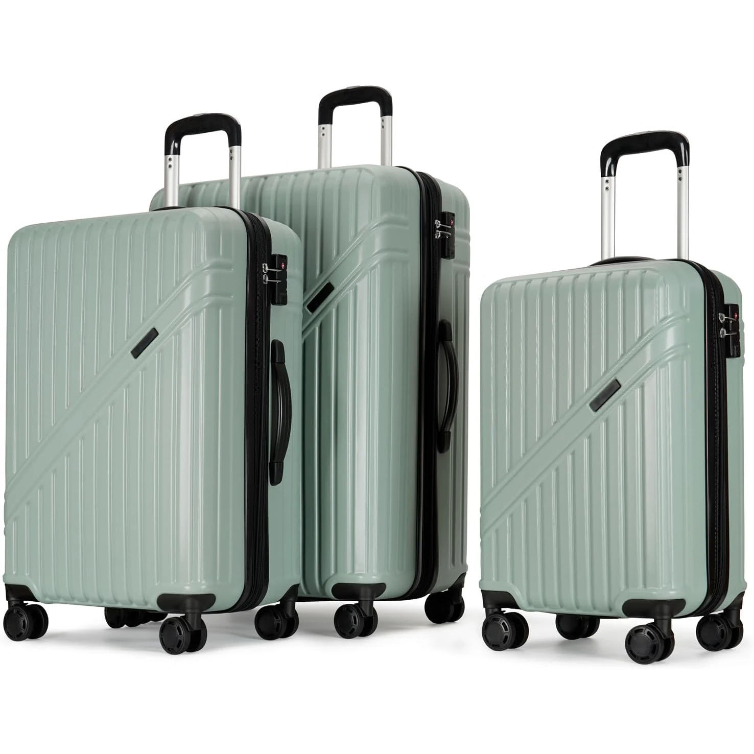 Pailox Practical Pc+abs Suitcase Spinner Wheels Scratch-resistant ...