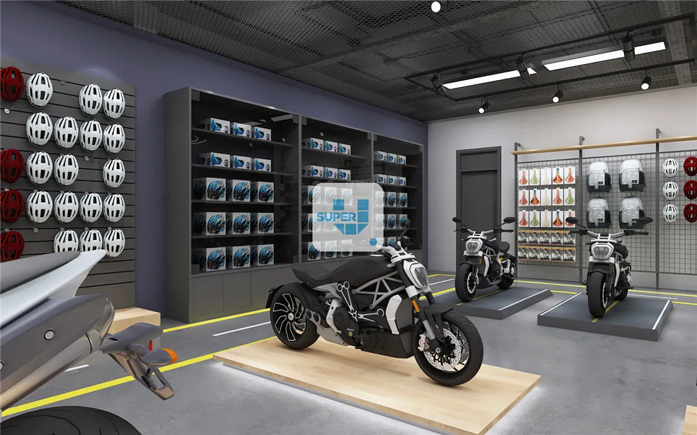 Custom Motorbike Showroom - Fashionable Motorcycle Shop Design