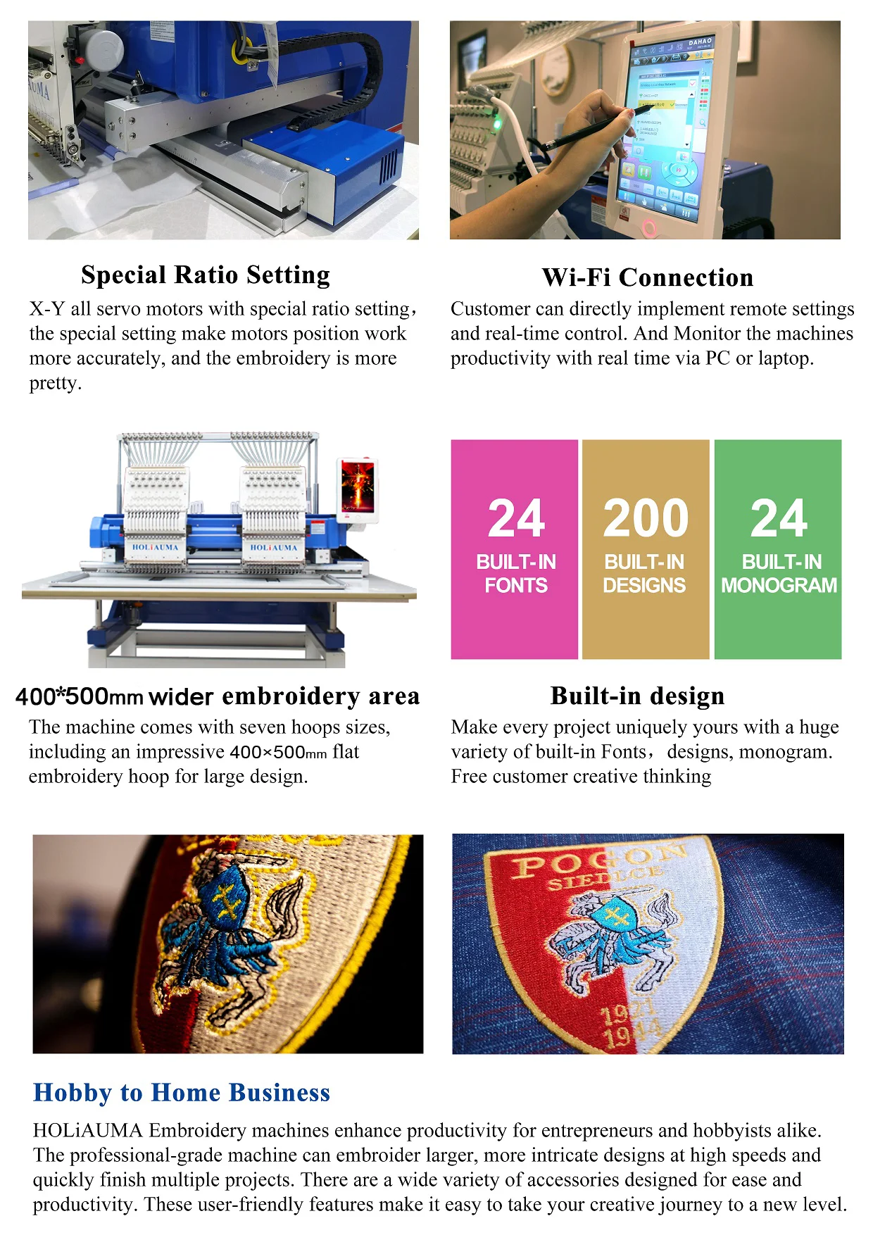 High Speed Industrial Swf 2 Head Sewing Computer Embroidery Machine ...