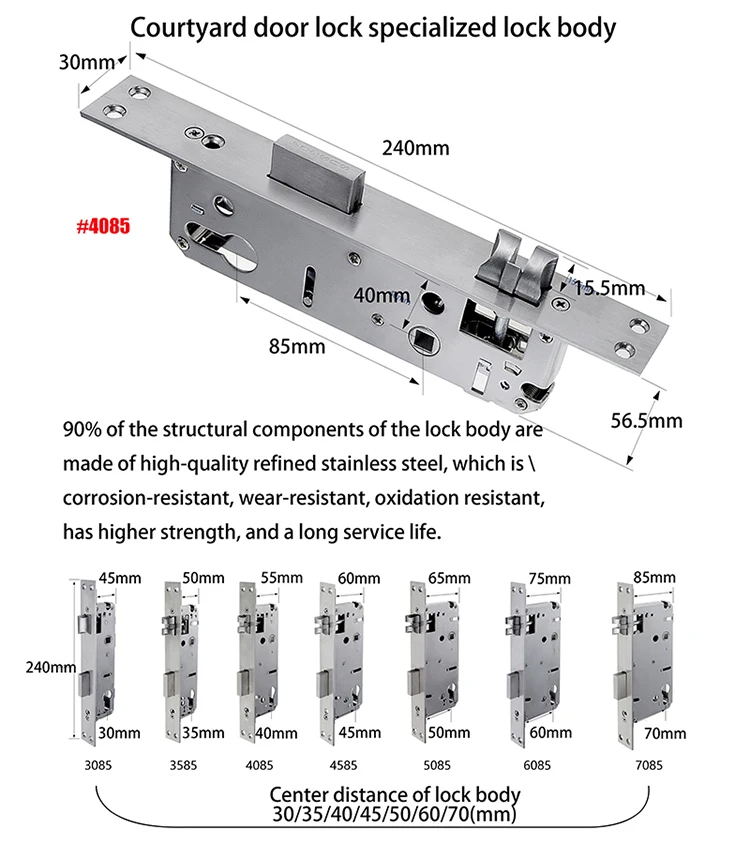 Villa Front Gate Safety Door Lock 3g Waterproof Mechanical Password ...