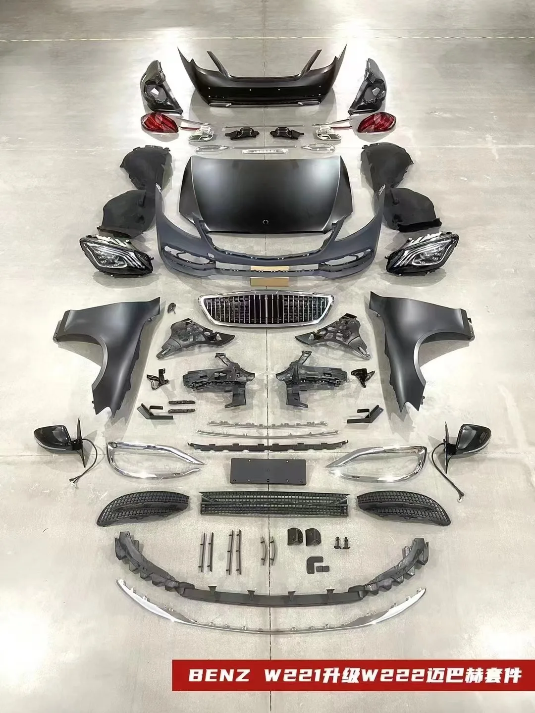 Car Body Kit For Benz S-class W221 2006-2012 Upgrade To W222 Maybach ...