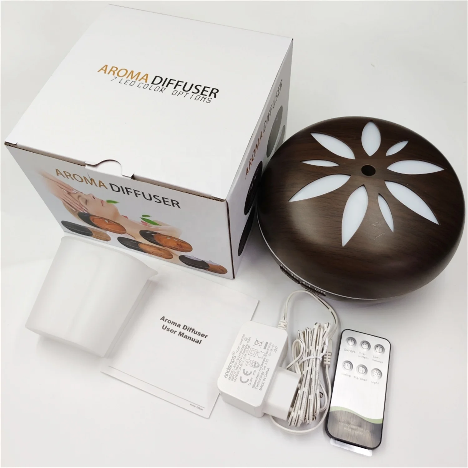 Hot Sale 500ml Wood Grain Cool Mist Ultrasonic Electric Aromatherapy ...