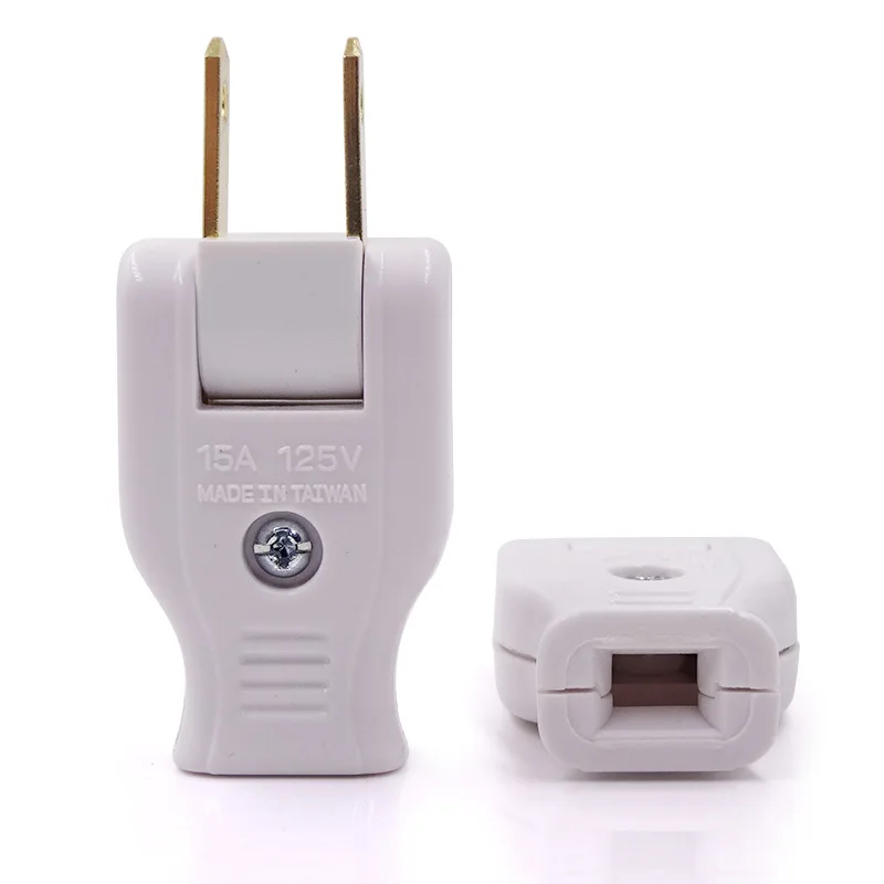 White PSE Certified Japanese Power Plug 90 Rotatable Plug Two Flat Pin ...