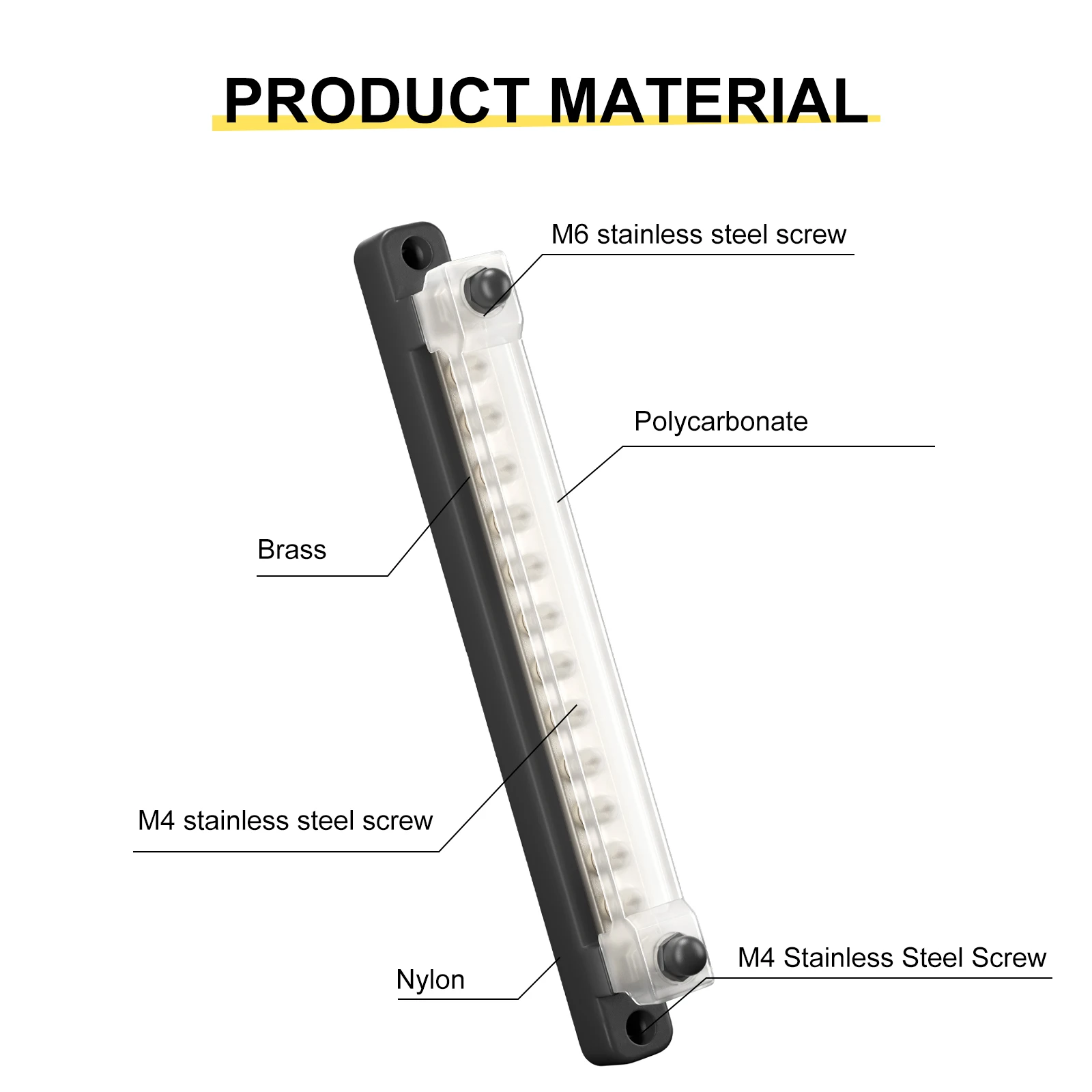 12 Way Terminal Bus Bar 48v Distribution Block Marine For Car - Buy ...