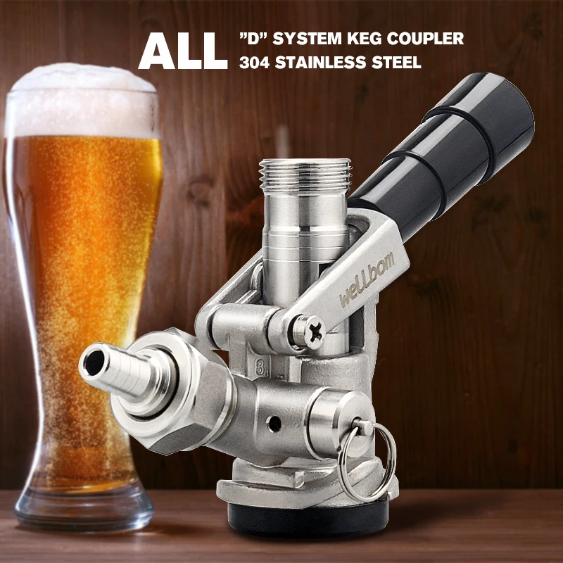 New Arrivals D Type Beer Keg Coupler All 304 Stainless Steel Keg Tap ...