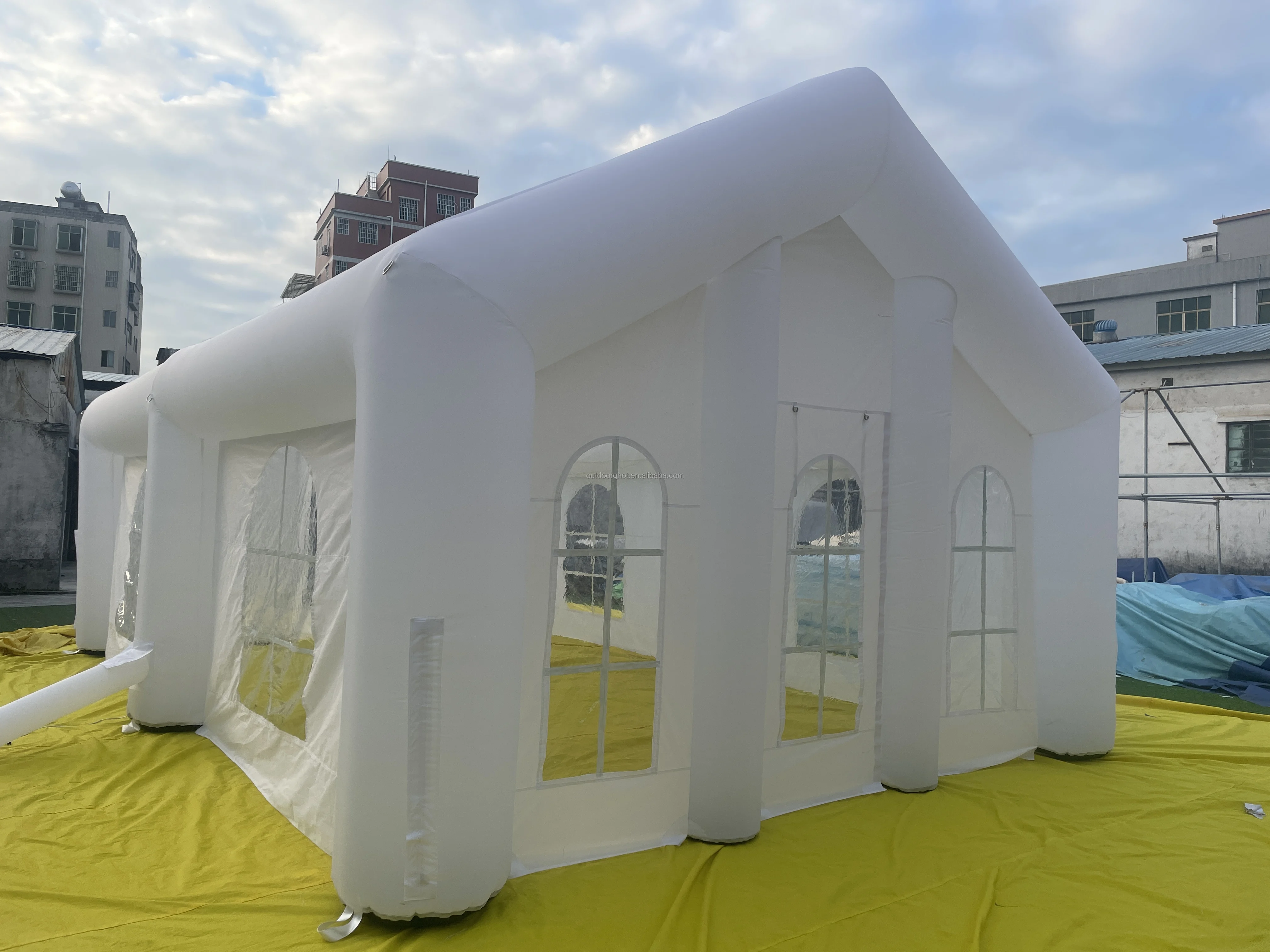 Tuoye Customized Inflatable Party Tents White Wedding Inflatable LED ...
