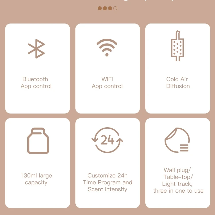 Luxury Bluetooth Wifi App Electric Waterless Plug-in Essential Oil ...