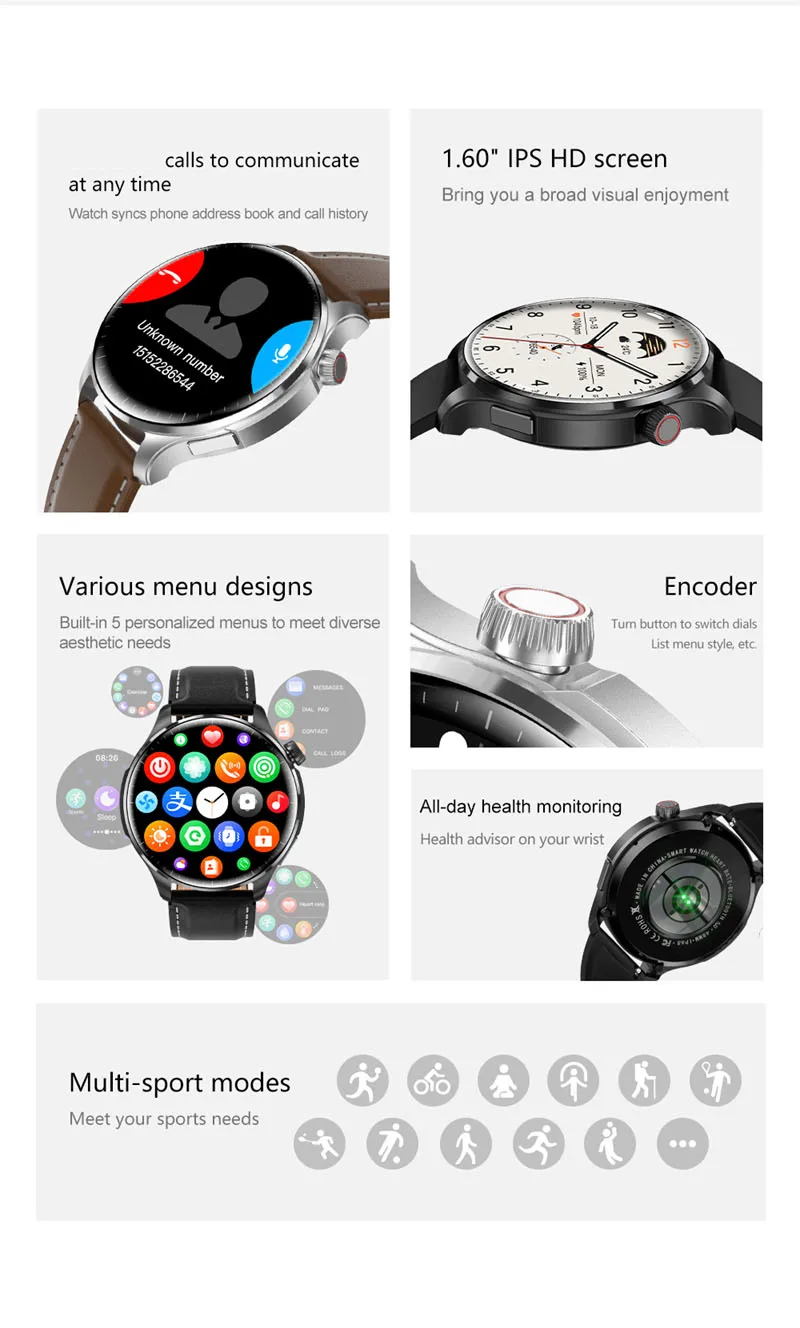 M13 SmartWatch AMOLED 무한 슈퍼 롱 대기 안티 분실 알림 전화 통화 스포츠 모드 방수 음성 지원 남성용 ...