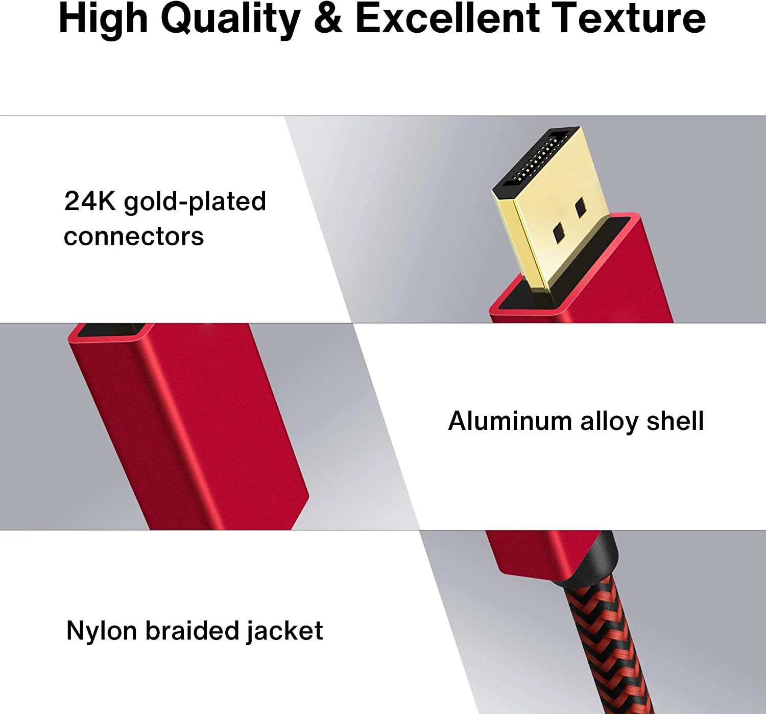 Vesa Certified Dp2.1 Male To Male Cable 16k Uhbr10 Dp40 40gbps / 80gbps ...