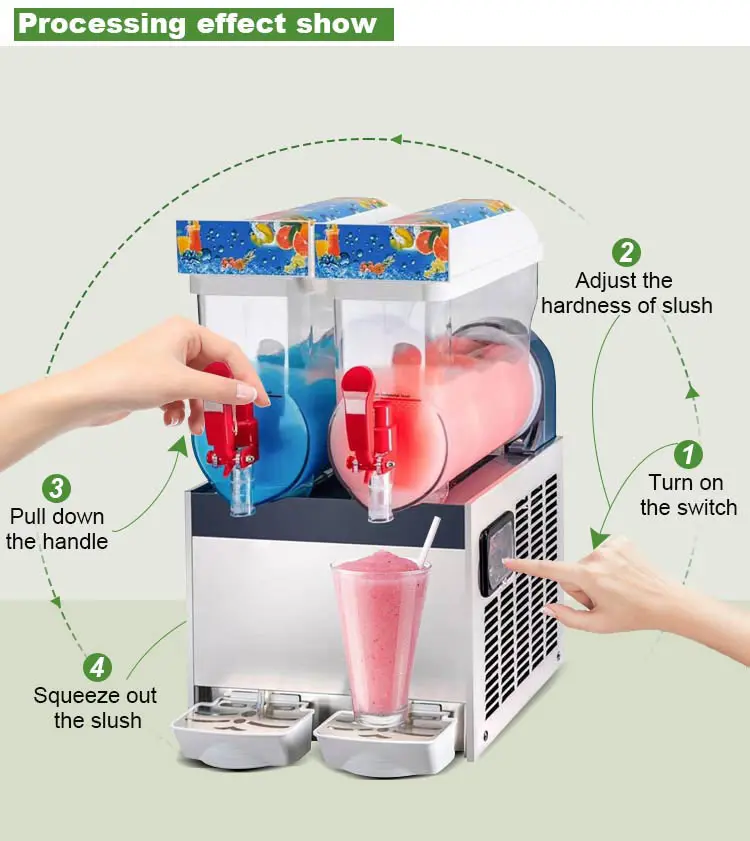 Bubble Tea Fruit Juice Slush Machine On Sale For Kids Ice Slush Drink ...