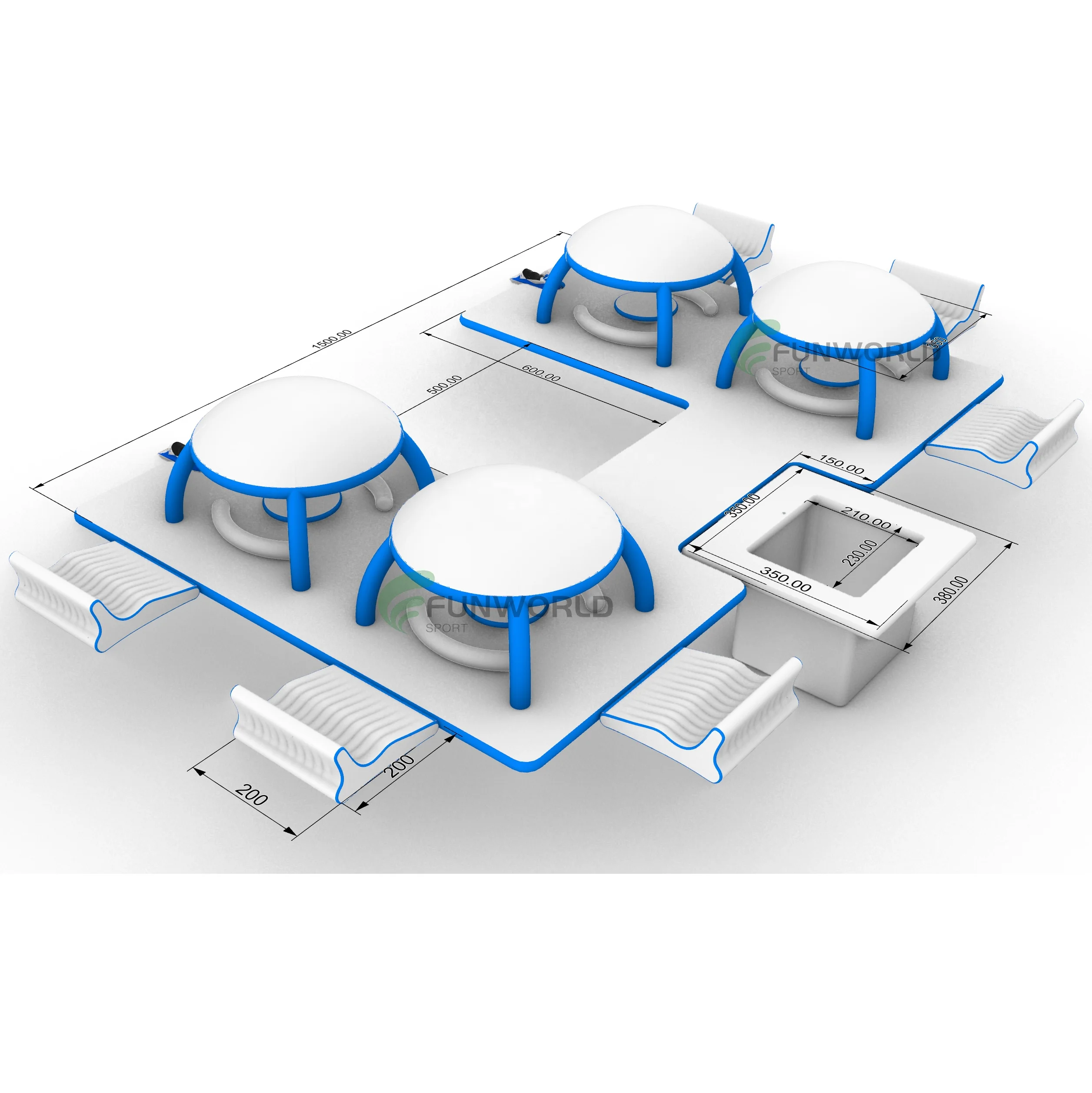 2022 Inflatable Water Floating Island Platform Inflatable Swim Dock ...