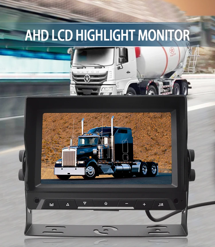 7inch Monitor Ips Screen 1/2/3/4 Camera Ahd1080p 180 / 360 Degree Truck ...