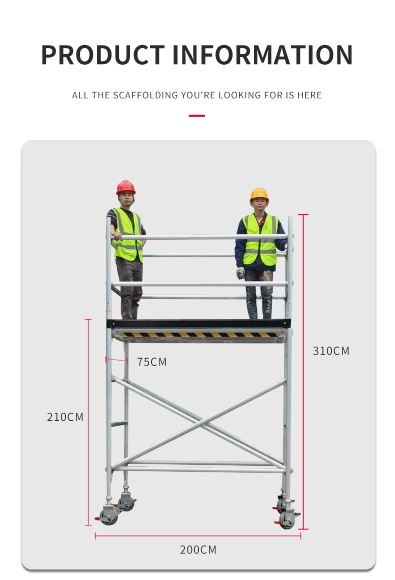 Frame Scaffold Construction - Heavy-Duty Aluminum Ladder H Frame ...
